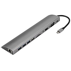 OSALADI USB Hub USB Hub USB Hub USB Hub USB Hub USB Hub USB Hubs Aluminium Alloy Computer Converter Type- c Hub 11- in- 1 Hub Dock Station USB Docking Station Adapter
