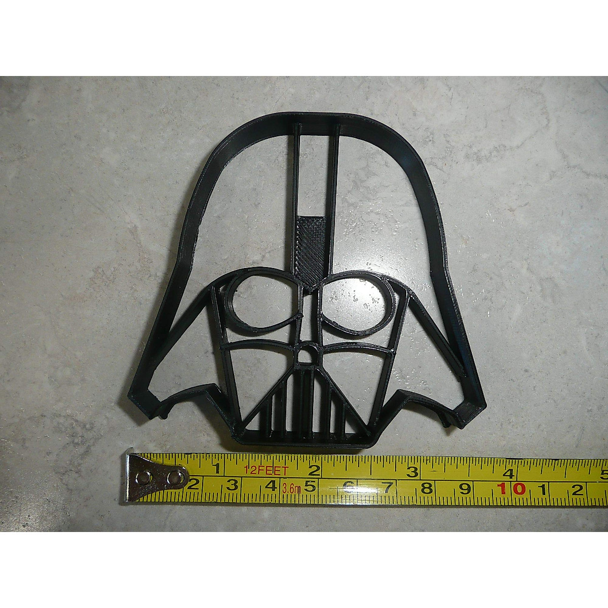 YNG DARTH VADER HEAD HELMET STAR WARS MOVIE CHARACTER COOKIE CUTTER 3D PRINTED MADE IN USA PR4131 Black