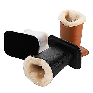 ZOOFOX 3 Pack Eyeglass Holder, PU Leather Glasses Display Stand Plush Lined with Base for Desks, Nightstands