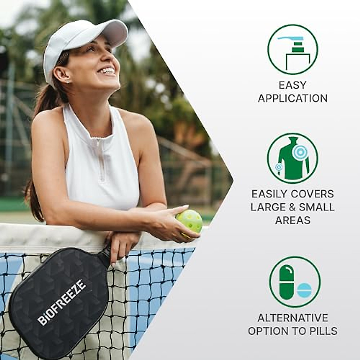 Biofreeze Professional Strength Pain Relief Gel, Arthritis Pain Reliver, Knee & Lower Back Pain Relief, Sore Muscle Relief, Neck Pain Relief, FSA Eligible, 16 FL OZ Biofreeze Menthol Gel