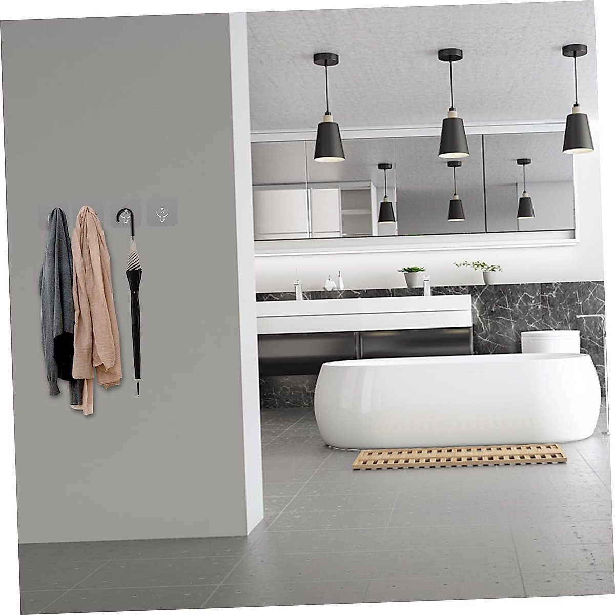 MAGICLULU 12pcs Traceless Hooks Picture Hook Non-Trace Hook Invisible Hooks Picture Hanging Kit