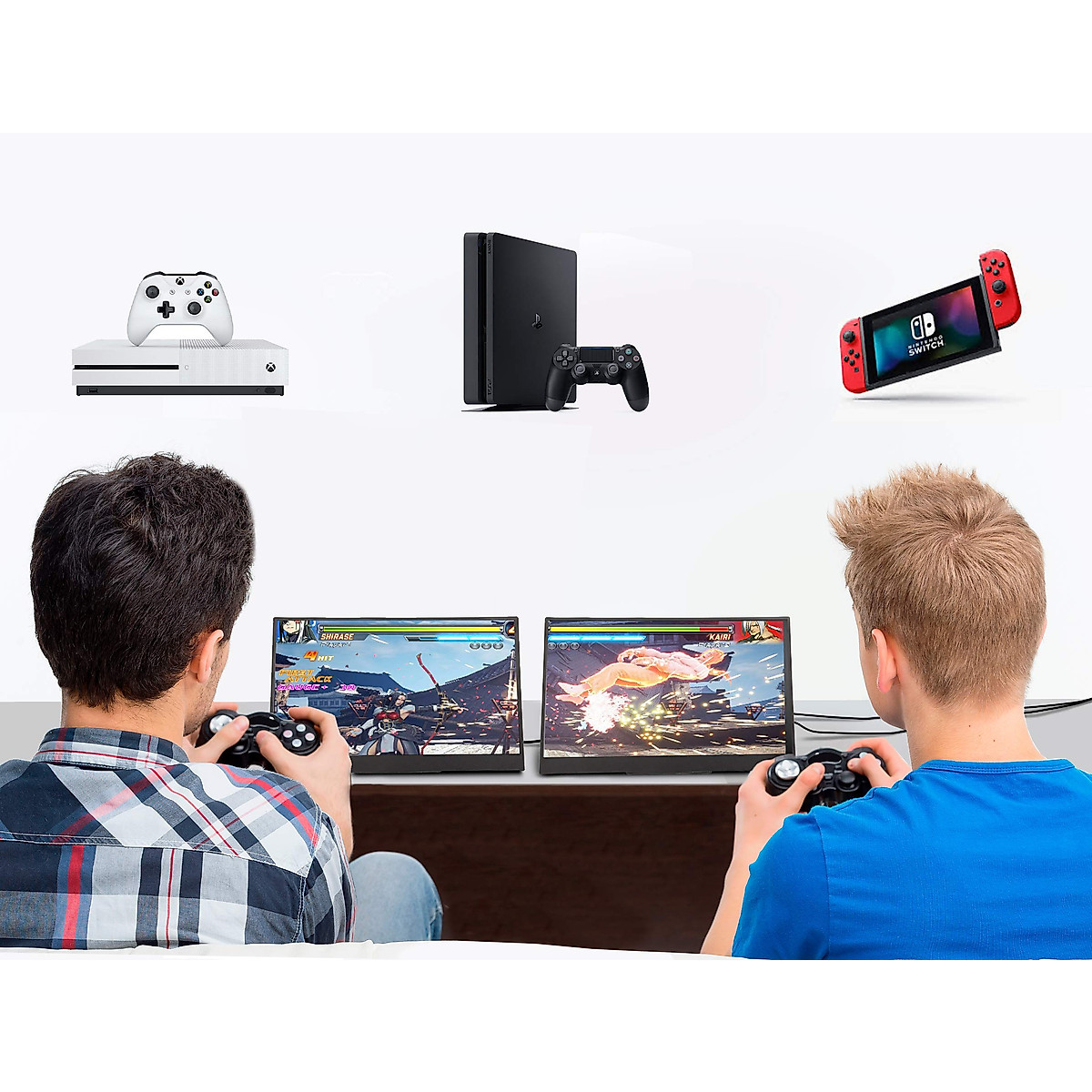 SideTrak Solo Triple 15.6” Portable Gaming Monitor for Laptops, 2 Freestanding 15.6” FHD 1080P LED Display Screens, Extending Screens for Mac, PC, & Chrome, USB-C or HDMI, Speakers & HDR Mode