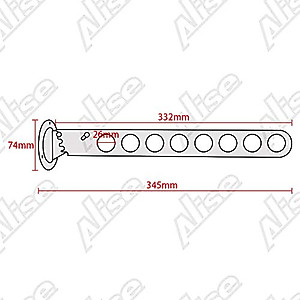 Alise YJ8000-B Clothing Multiple Hook Wardrobe Organizer Wall Mounted Clothes Bar-Hanger Holder Organizer,Stainless Steel Matte Black