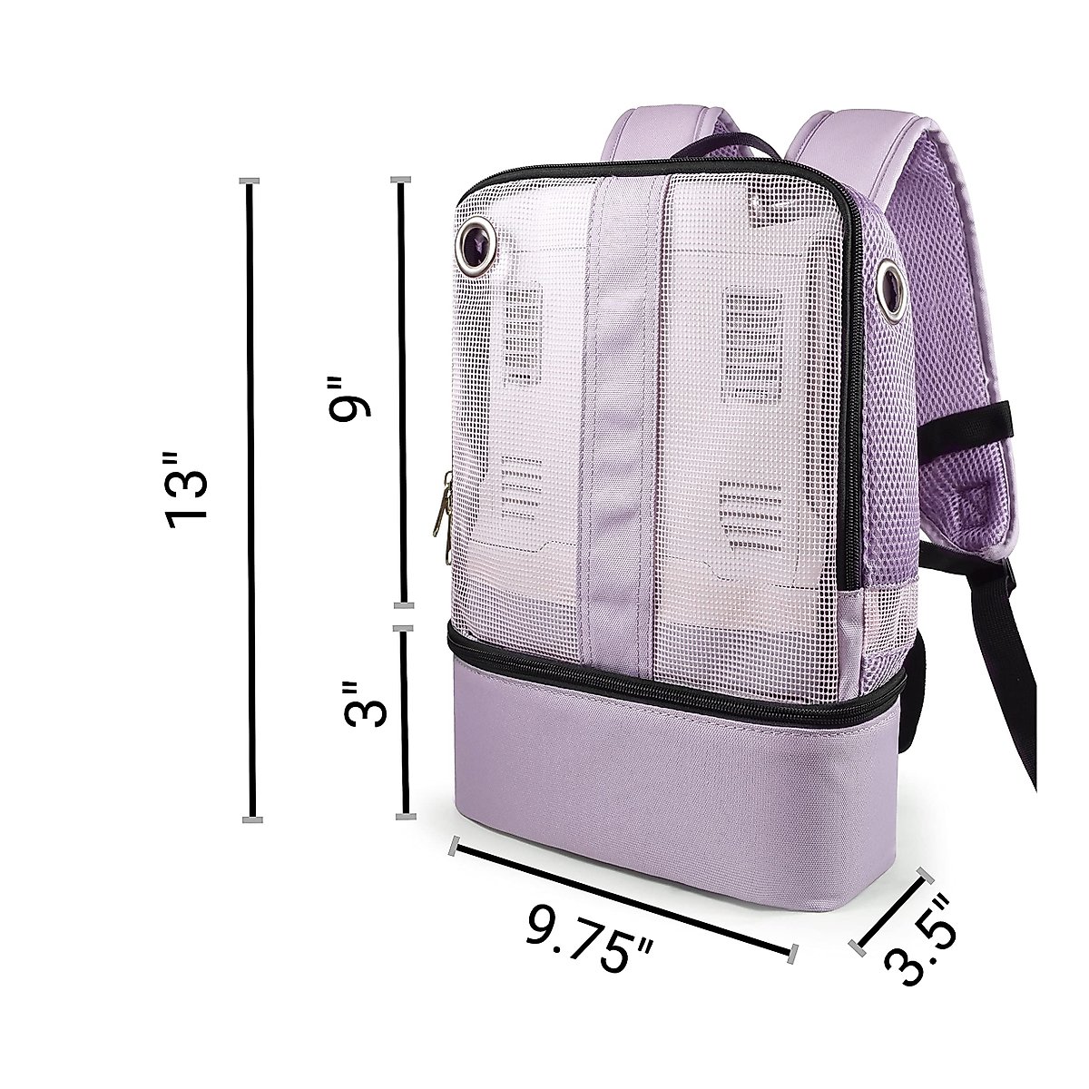 O2TOTES USA Mesh Backpack for Portable Oxygen Concentrators, Mesh Panels for Breathability, Compatible for Inogen One G3, Inogen One G5, OxyGo & OxyGo Next/Does Not Contain Oxygen, Backpack Only
