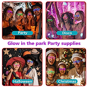 Zaaaslsm 40 Pack Led Glasses,Light Up Glasses,Glow Glasses Glow In The Dark Party Supplies Suitable For Kids/Adults, Rave neon Flashing Party For Birthday Mardi Gras New Year's Eve Party Decoration