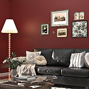 WESTICK Retro Red Wallpaper for Bedroom Walls 394" x 15.75" Red Contact Paper for Cabinets Waterproof Peel and Stick Wallpaper Self Adhesive Accent Wall Paper Living Room Entryway Vinyl Roll