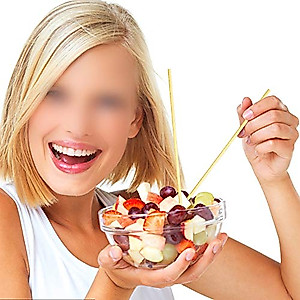 Hysagtek 400 Pcs Wood Skewers 6 Inch Bamboo Skewers Fruit Skewers Chocolate Fountain Sticks Fondue Sticks for Appetizer, BBQ, Cocktail, Kabob, Chocolate Fountain, Barbecue, Party