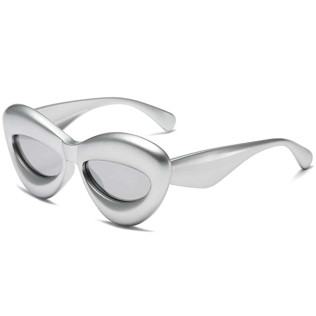 AWGSEE Trendy Inflated Shape Lip Sunglasses for Women Fashion Oversized Cat Eye Shades UV400 Protection