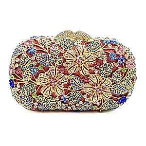 ZLXDP Women Evening Party Bag Crystal Clutch Bridal Wedding Party Wallet Purse Handbag