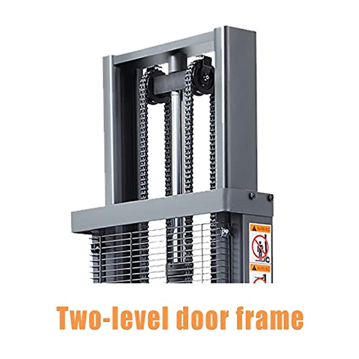 APOLLO Full Electric Walkie Pallet Stacker Powered Forklift with Fixed Legs 2200lbs Capacity 98''Lifting Height Material Lift for EU Pallet