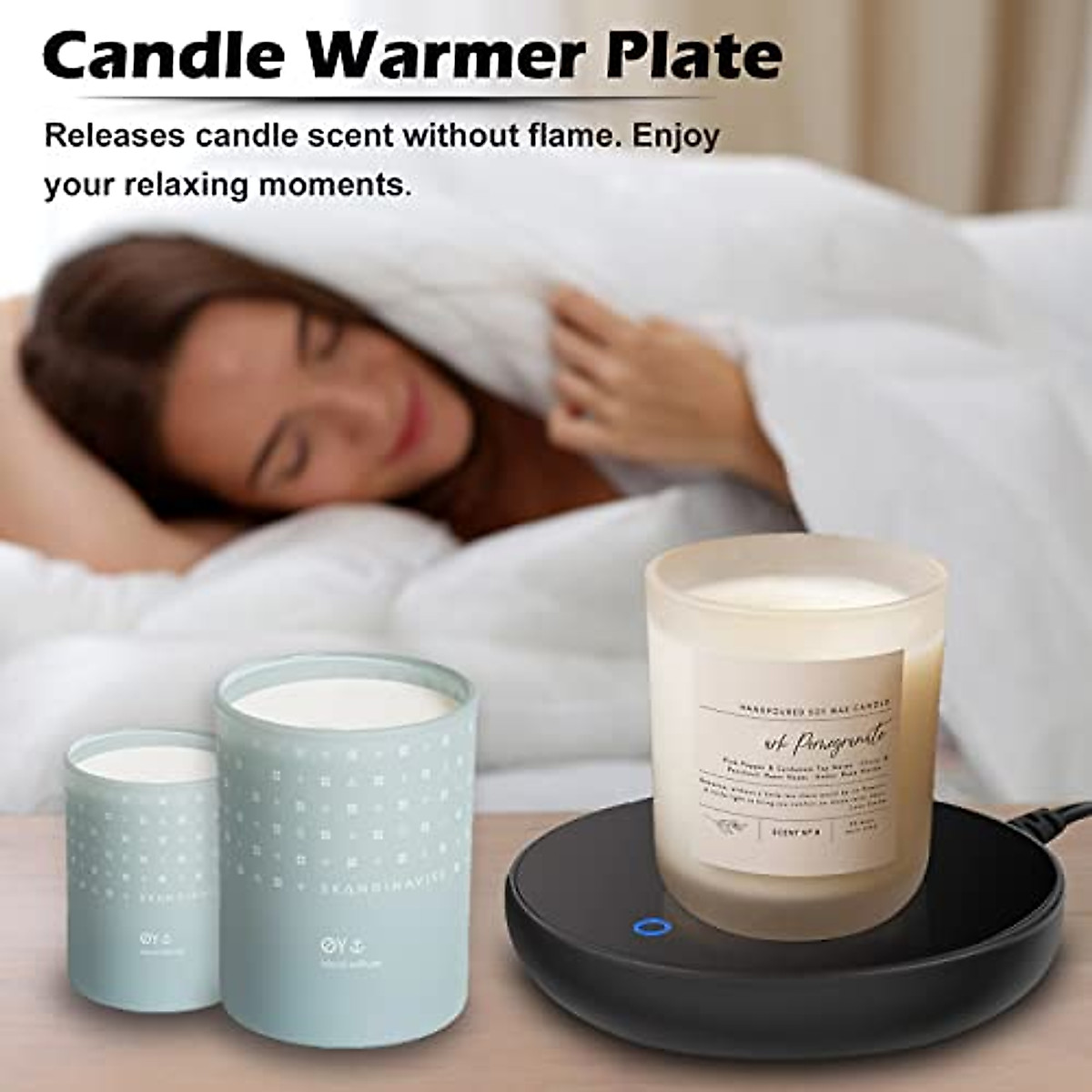 Candle Warmer Plate, Coffee Mug Warmer, Coffee Warmer for Desk, Coffee Cup Warmer with Auto Shut Off