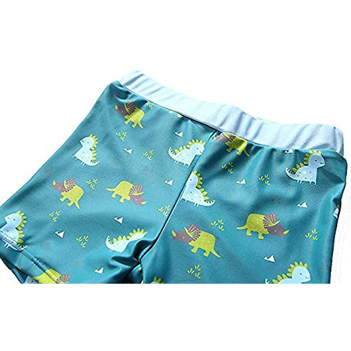 Baby Toddler Boys Two Pieces Swimsuit Set Boys Dinosaur Bathing Suit Rash Guards with Hat UPF 50+ FBA (Green Dinosaur, 2-3 Years)