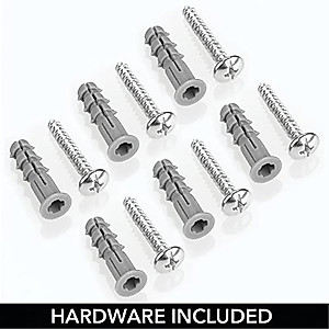 mDesign Metal Wall Decor Storage Organizer Display Shelf - 4-Tier - Hang in Bathroom, Kitchen, Entryway, Hallway, Mudroom, Bedroom, Laundry Room - Wall Mount - Black