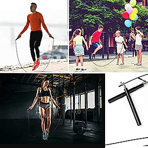 Speed Skipping Rope Adjustable Jumping Rope with Aluminium Alloy Handle and Ball Bearing Tangle-Free Exercise Rope for Home Exercise & Slim Body , Cross Fit Training, Fitness, Exercis Ideal for Aerobic Exercise