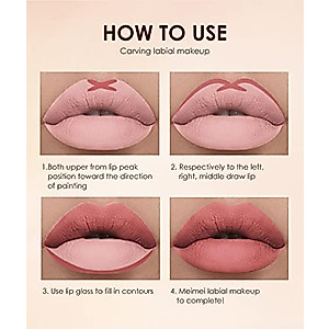 URQT 12pcs Lip Liner and Lipstick Makeup Set, 6 Velvety Matte Liquid Lipsticks + 6 Matching Smooth Lip Liner One Step Lips Makeup Kits Waterproof Long Lasting Matte Lipstick Gift Set