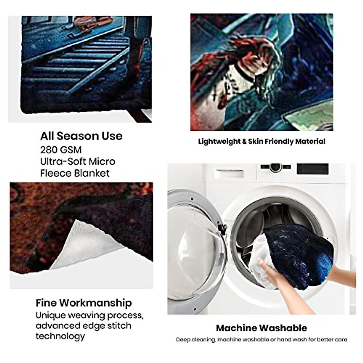 Things Blanket Christmas Throw Blanket Flannel Fleece Blanket Super Soft Warm and Cozy for Sofa Bed Couch Travel Blanket 50"x40"