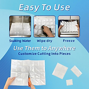Reusable Ice Pack Sheets for Coolers - Flexible Ice Sheets Cooler Ice Blankets - Lunch Bag Freezer Packs - Ice Mat Cube Sheets Keep Food Fresh Beverage Cold - Cuttable Large Size 3 Packs