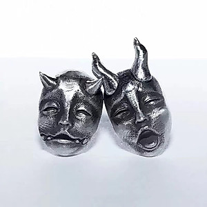 Demon Earrings Gothic Devil Ghost Mask Prajna Skull Baby Face Tiny Halloween Horror Stud Earrings for Women