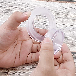 Litoexpe 2 Inch Silicone Patio Table Umbrella Hole Ring Plug and Cap Set for Glass Outdoors Patio Table Deck Yard, Clear, 2-Pack