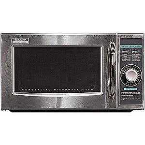 Sharp R-21LCFS Medium Duty Commercial Microwave (Dial Timer, 1000-Watts, 120-Volts) (Update of R-21LCF),Silver