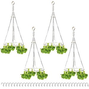 SanSanYa 4Set Herb Drying Rack Macrame Herb Drying Hanger with 64pcs Hooks for Hanging and Drying Herb Buds Flower