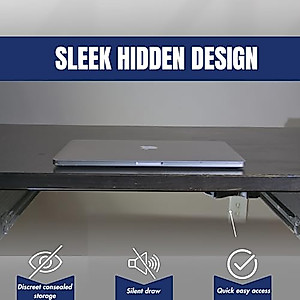 Bluestone Safety Under The Desk Holster| Bedside Holster| Wall Mounted Tactical Gun Holster| Under The Desk Pistol Gun Holder| Fits Nearly Any Handgun