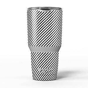 Design Skinz The Slate Black Slanted Lines - Skin Decal Vinyl Wrap Kit Compatible with The Yeti Rambler Cooler Tumbler Cups