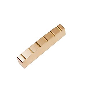 Guyker 43mm Guitar Nut - Pre-Slotted Brass Nuts Replacement Compatible with 6 String Electric Bass Guitar