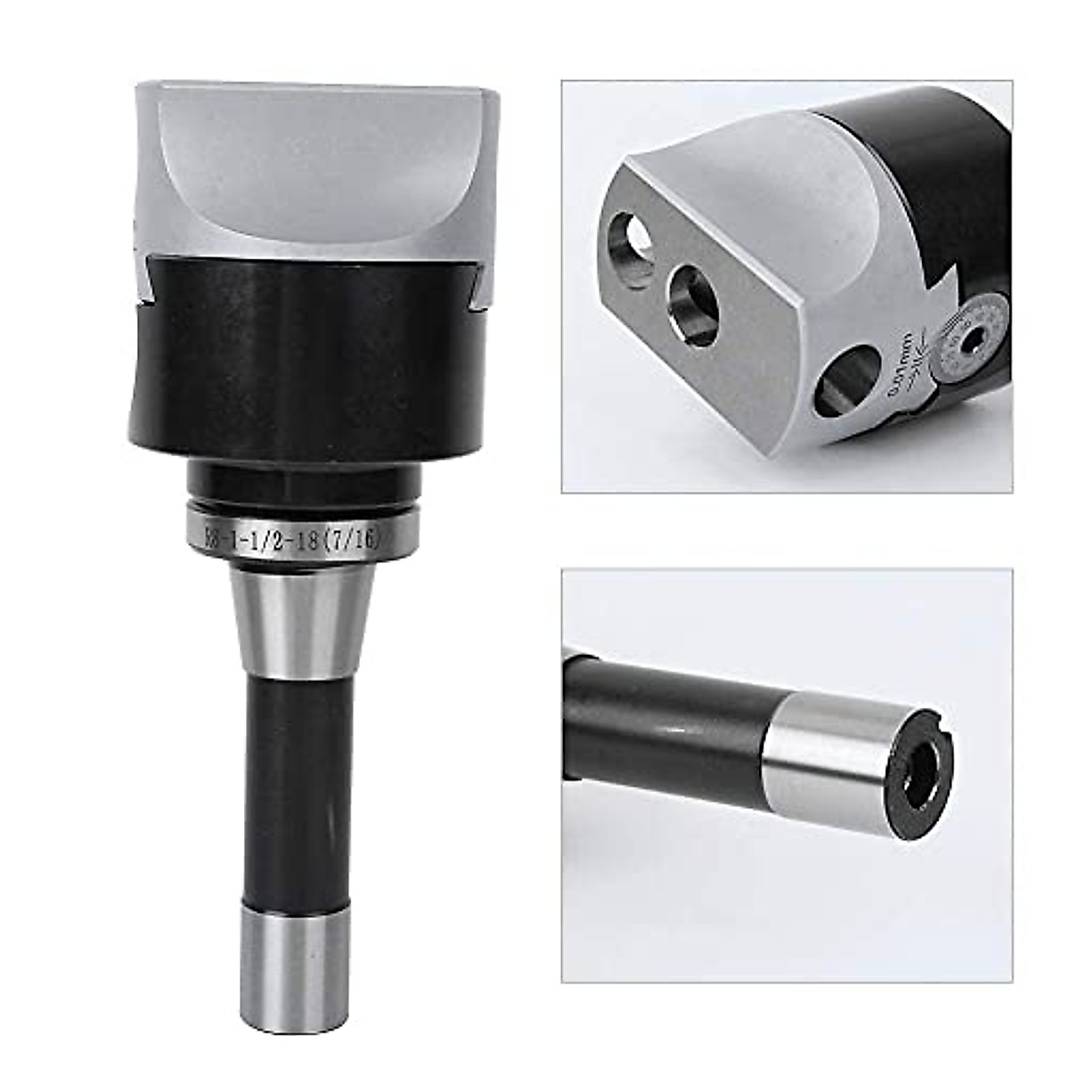 / 4 in Boring Head + R8-1-1/2-18 (7/16) Boring Bar + 3/4in Boring Cutter Set 40CR with Wrench for Household Industrial Use