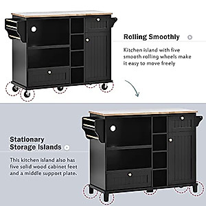 JIJIWANG Storage Cabinet Wood with Drawers and Shelves for Kitchen,Kitchen Sideboard with Drawers and Towel Rack,Coffee Bar Wine Bar Office Bar Kitchen Counter for Dining Room,Bathroom(Black)
