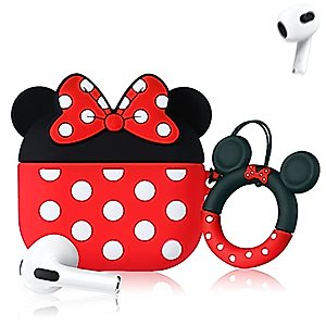 Mulafnxal for Airpods 3rd Generation Case Cute 3D Lovely Unique Cartoon for Airpod 3 Silicone Cover Fun Funny Cool Design Fashion Case for Boys Girls Kids Teen for Air Pods 3(2021), Point Minn