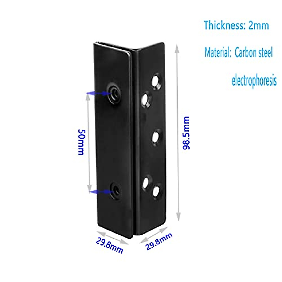 Bed Frame Bed Post Double Hook Slot Hardware Attachment Bracket for Wooden Bed-Set of 2