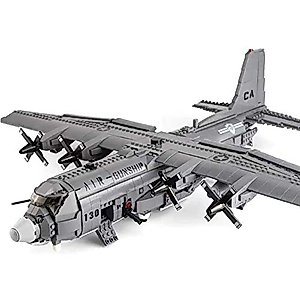 General Jim's AC-130 Gunship Building Blocks Plane Military Bricks Set - Ground-Attack Aircraft with Interactive Features | Compatibke with Cobi, Lego Sets and All Major Brands