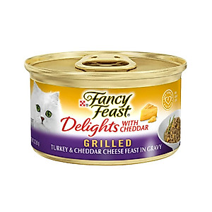 Fancy Feast Purina Delights with Cheddar Grilled Turkey & Cheddar Cheese Flavor in Gravy (12-CANS) (NET WT 3 OZ Each)