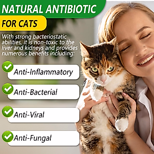 Antibiotics for Cats, 2 Oz Natural Cat Antibiotics Supports for UTI Cat Immune Support, Cat Multivitamin, Cat Itch Relief, Cat Allergy Support, Chicken Flavor