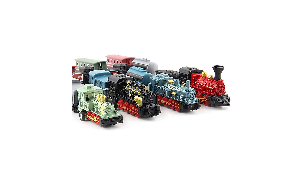 Exasinine Mini Steam Train Models - Pull-Back Diecast Set 4