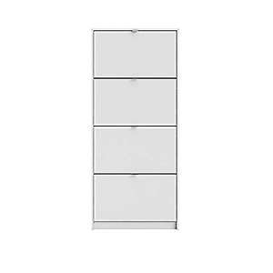 Tvilum Bright 4 Drawer Shoe Cabinet, White
