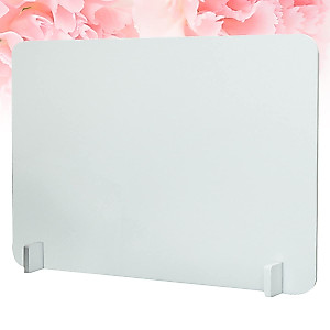WATIIFUFU Acrylic Desk Sheer Panels Office Divider Desk dividers Classroom Privacy Desk Divider Office partitions and dividers freestanding Table Cut Off Splash Guard Frosted White