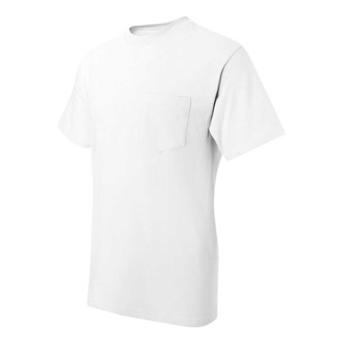Hanes TAGLESS 6.1 Short Sleeve Tee with Pocket, L-White