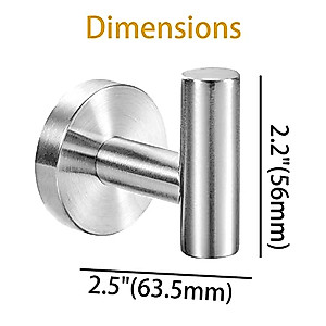 Lagita Bathroom Hooks Towel Hooks for Bathrooms Towel Hook Heavy Duty Door Hanger 4 Pack for Bathroom Bedroom Kitchen Hotel Pool, Silver