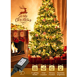 Christmas Tree Lights Outdoor Cluster Lights - 1000 LED 50 Ft Christmas Firecrackers String Lights, 8 Modes Timer Remote Waterproof Plug in Twinkle Fairy Lights for Xmas Tree Garland Window Party