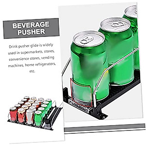 SUPVOX Drink Manager Plastic Organizer A Vending Machine Plastic Drinkware Bottle Sliding Organizer Plastic Drink Puller Vending Machine Glide Beverage Pusher Bottle Can Organizer Pulley