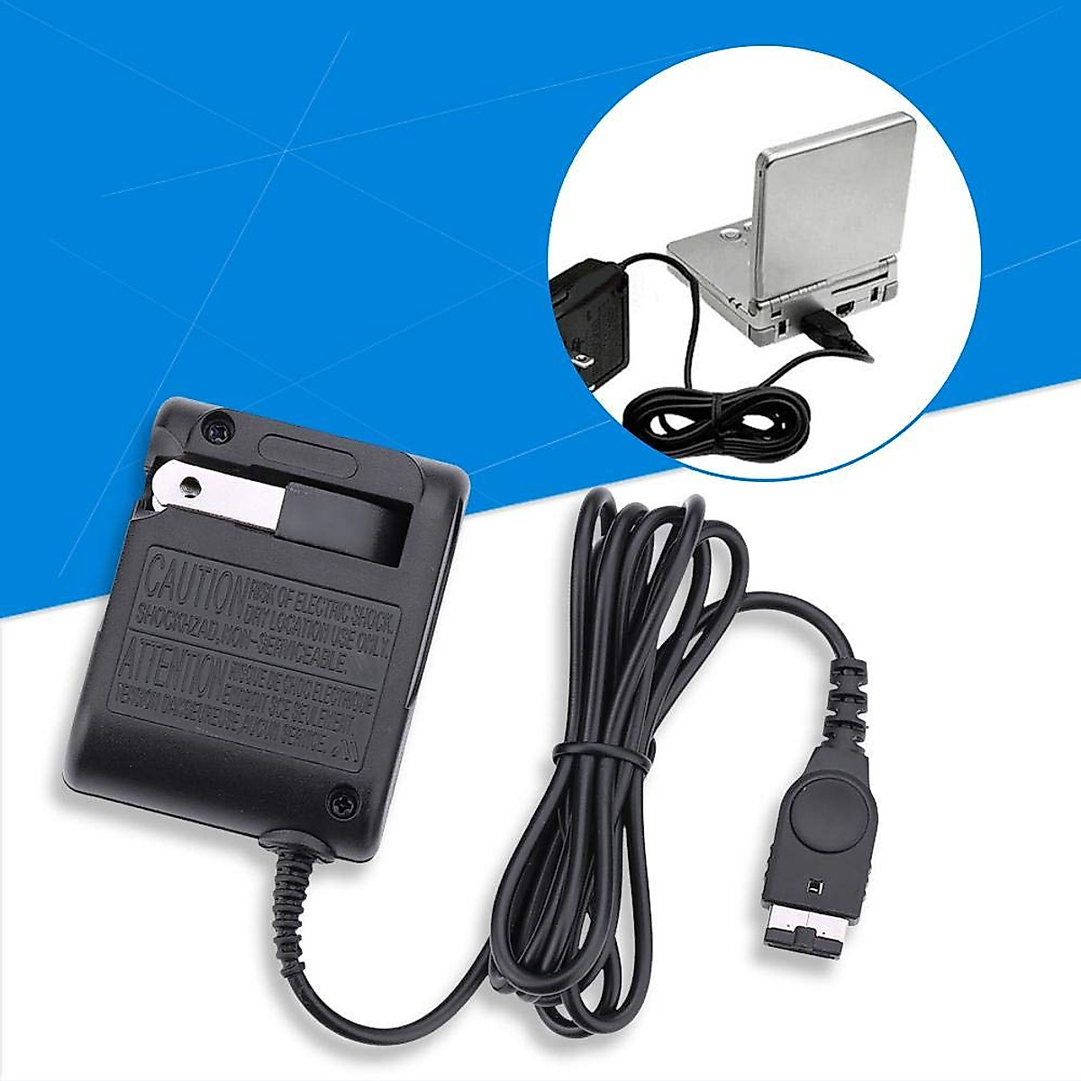 Gameboy Advance SP Charger, Home Wall Charger for Switch Gameboy Advance Gameboy Advance SP Game Console, Portable Mini AC Adapter Travel Charger Fit for SP, DC 5.2V, 450mA