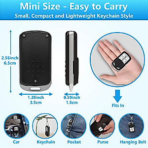 Universal Garage Door Remote for Liftmaster Chamberlain Craftsman Openers with 5 Colors Learn Button, Purple Yellow Green Orange Red, Keychain Included, 1 Pack