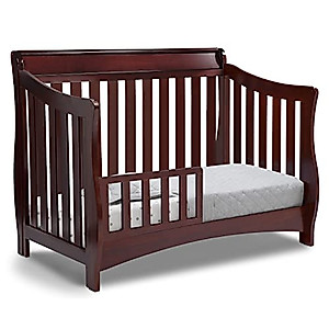Delta Children Bentley S Series 4-in-1 Convertible Baby Crib, Black Cherry Espresso