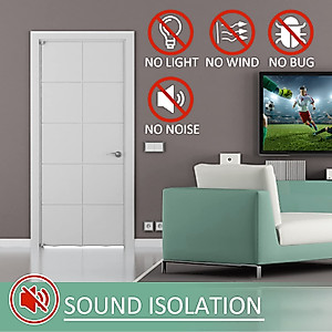 Door Bottom Sealing Strip Removable and Washable Under Door Draft Stopper Home Dorm Bedroom Sound Proof Noise Reduction Door EVA Draft Stopper Gray