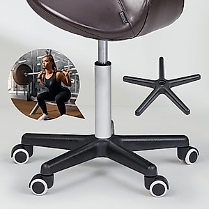 Master Massage Ergonomic Saddle Chair-Saddle Stool- Hydraulic Swivel Rolling Chair-Salon Clinical Tattoo Dentist Clinic Stool, Spas, Salons Stools, Workshop Office-Coffee