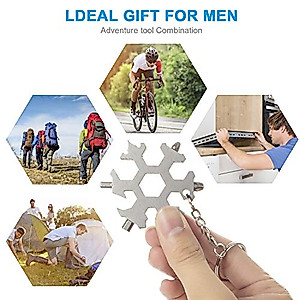 Snowflake Multi Tool 19-in-1 Stainless Steel Multitool Keychain Bottle Opener/Screwdriver/Portable Outdoor Travel Camping Multi Function Pocket MultiTool Gadgets for Men