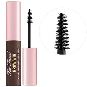 Too Faced Brow Wig Brush On Hair Fluffy Brow Gel - Dark Brown