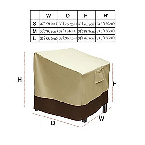 Garden Table and Chair Cover Heavy-duty Waterproof Outdoor Balcony Sofa Dust Cover Rain Cover Table and Chair Cover Seat Cover Patio Chair Cover Lawn Patio Furniture Cover M